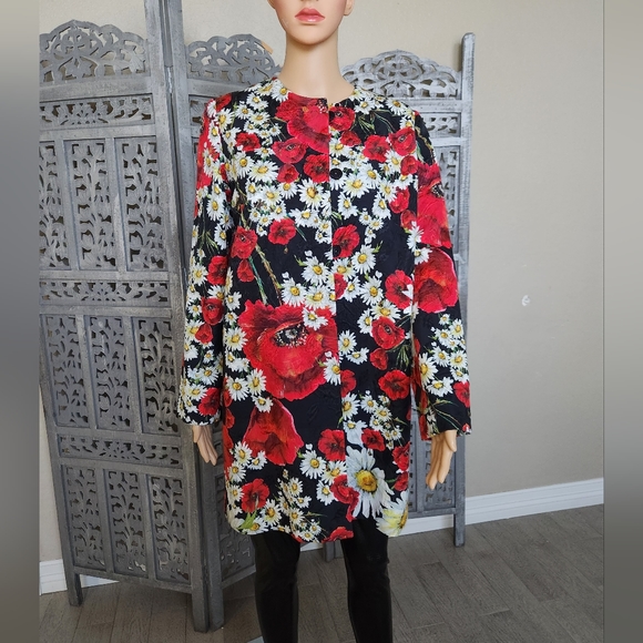 Dolce & Gabbana | Jackets & Coats | Dolce Gabbana Poppy Daisy Floral ...